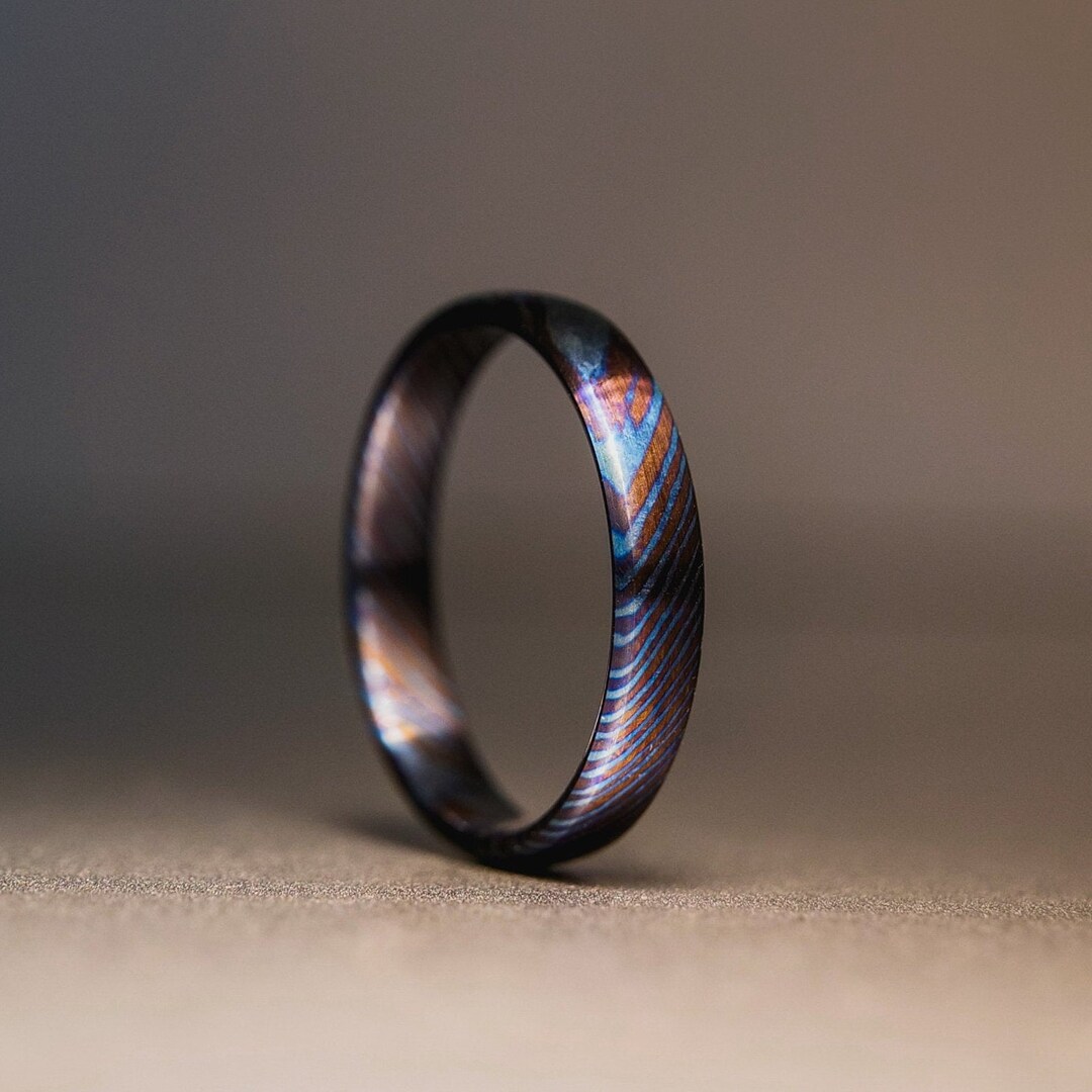 Timascus Stacking Ring, Stackable Wedding Ring, 3mm Womens Stackable ...