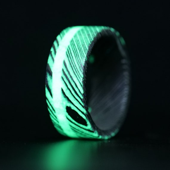 Twisted damascus glowstone ring store