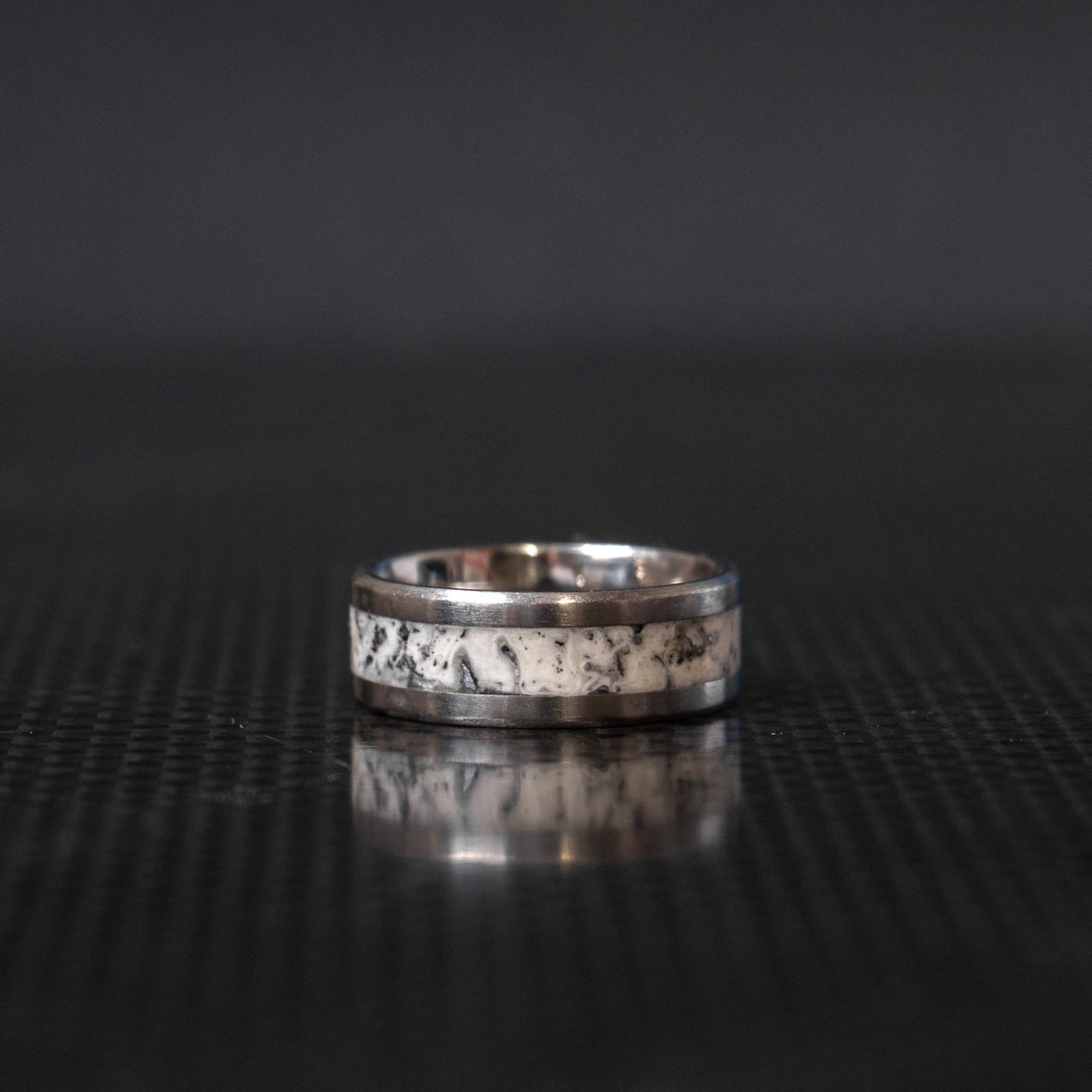 Silver Meteorite Ring Mens Wedding Band Meteorite Ring Men | Etsy