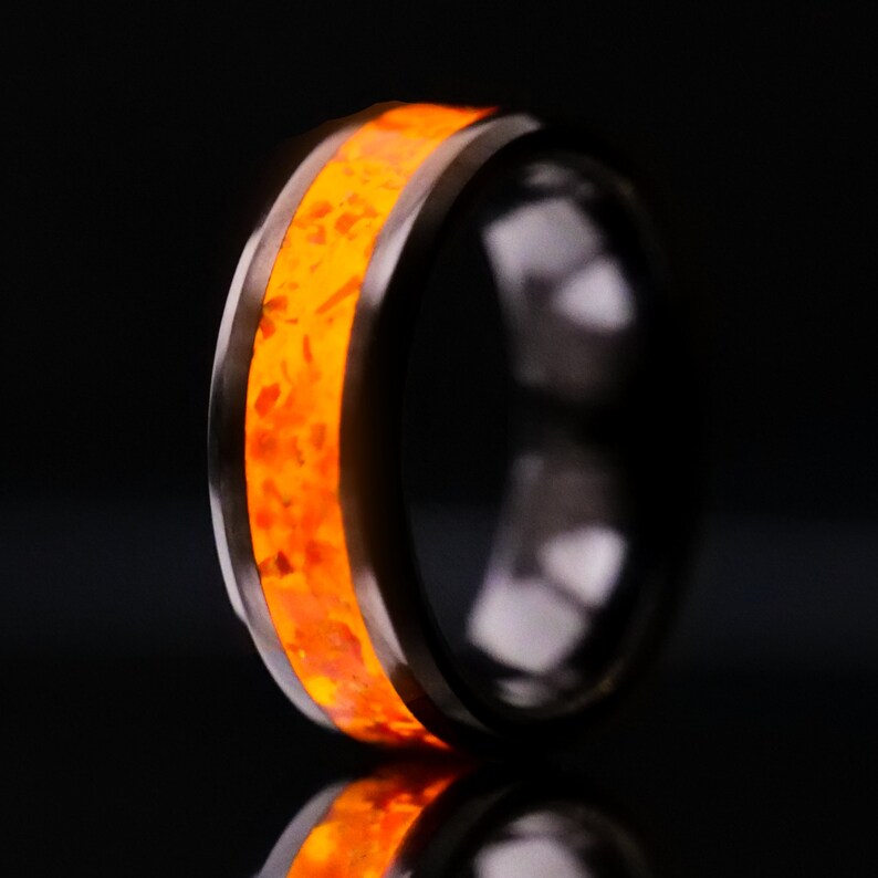 Orange Fire Opal Glowstone Ring - Etsy