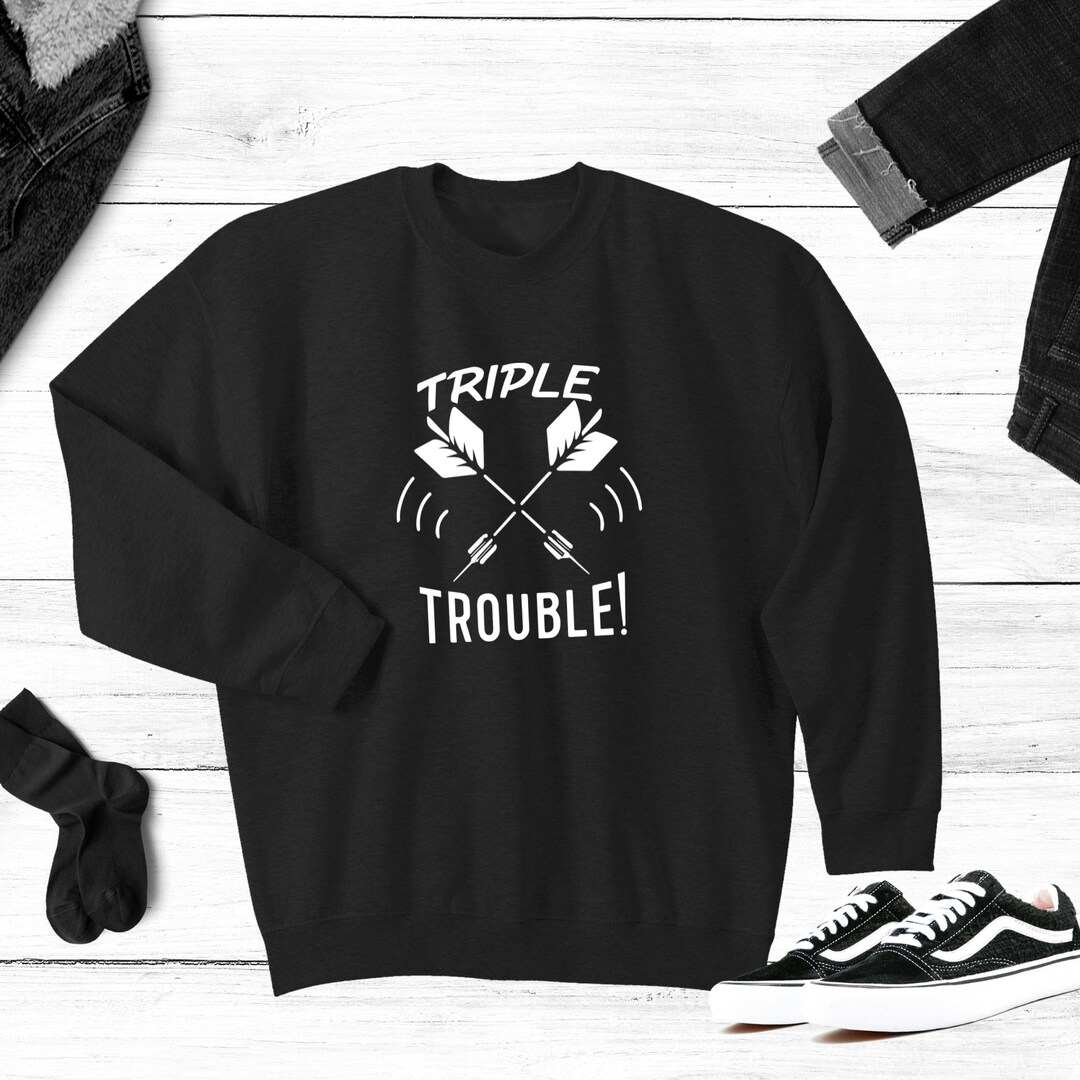 Triple Trouble Png Triple Trouble Svg Darts T-shirt Darts - Etsy UK