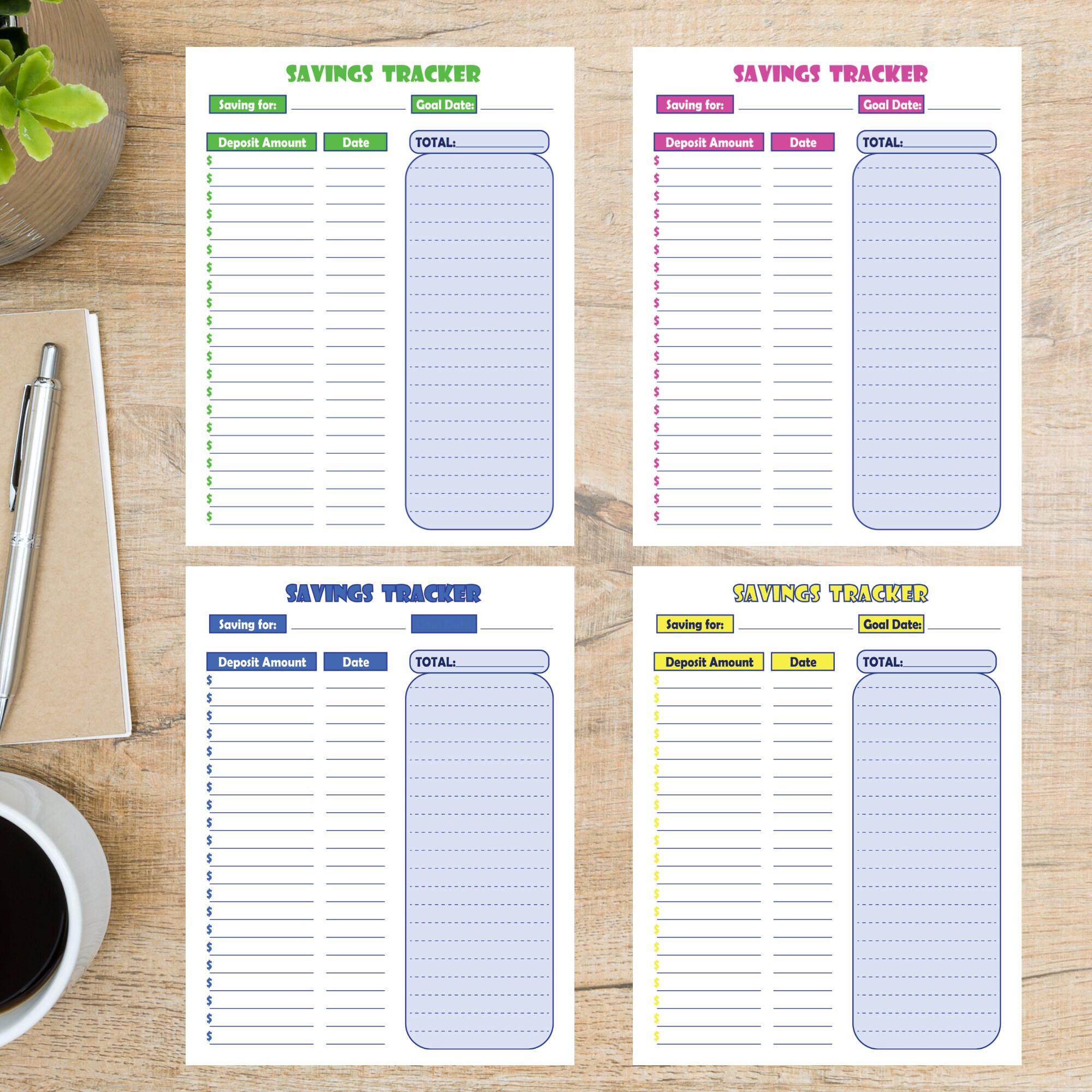 Savings Tracker Printable Weekly Plans Tracker Savings - Etsy