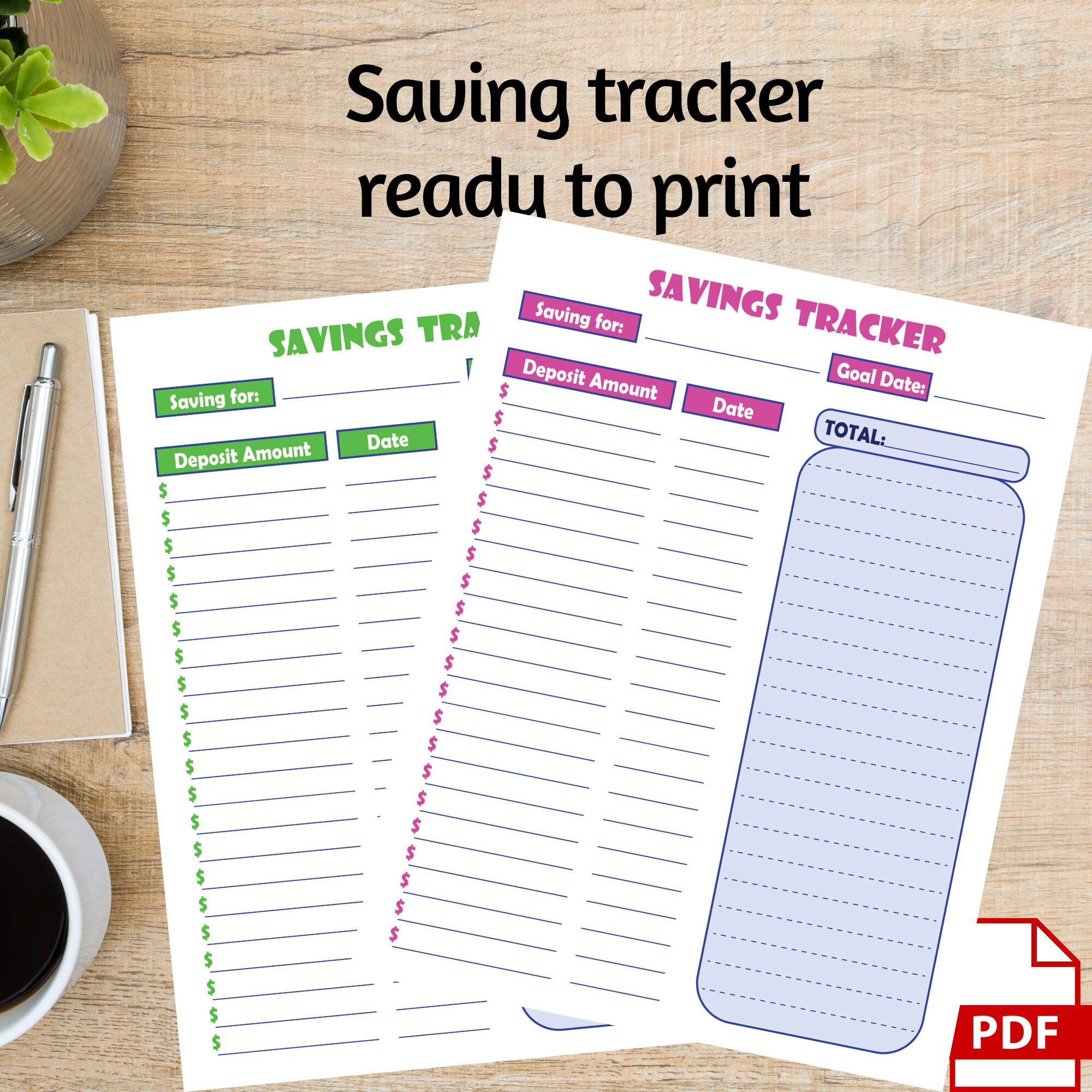 Savings Tracker Printable Weekly Plans Tracker Savings - Etsy