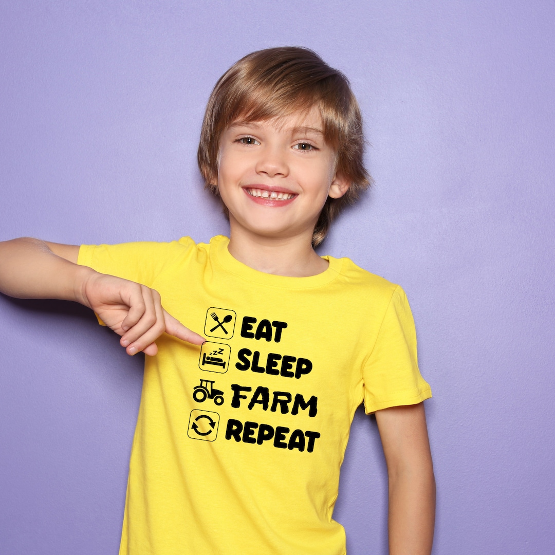 Eat Sleep Farm Repeat Farming Simulator Tshirt Design - Etsy