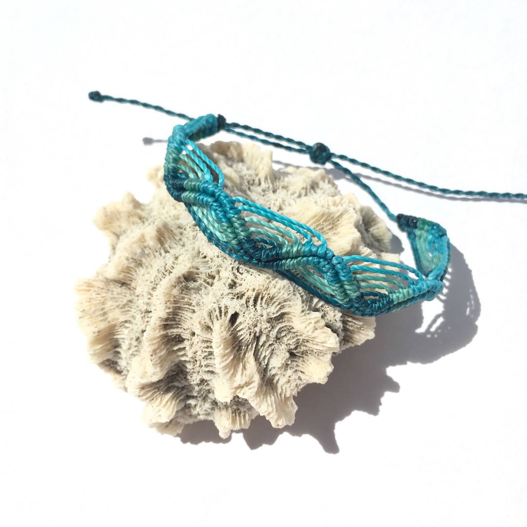 Peruvian Wave Bracelet Turquoise Mermaid Bracelet Macrame Beach Jewelry ...