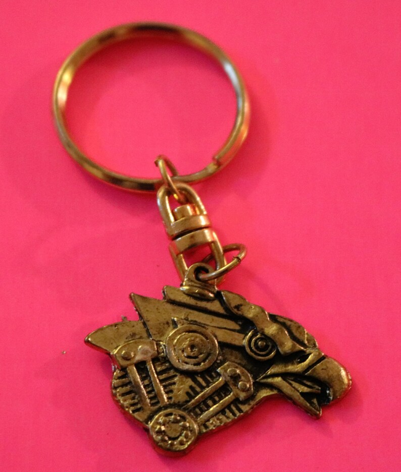 Vintage Gold Tone Eagle/cycle Keychain - Etsy