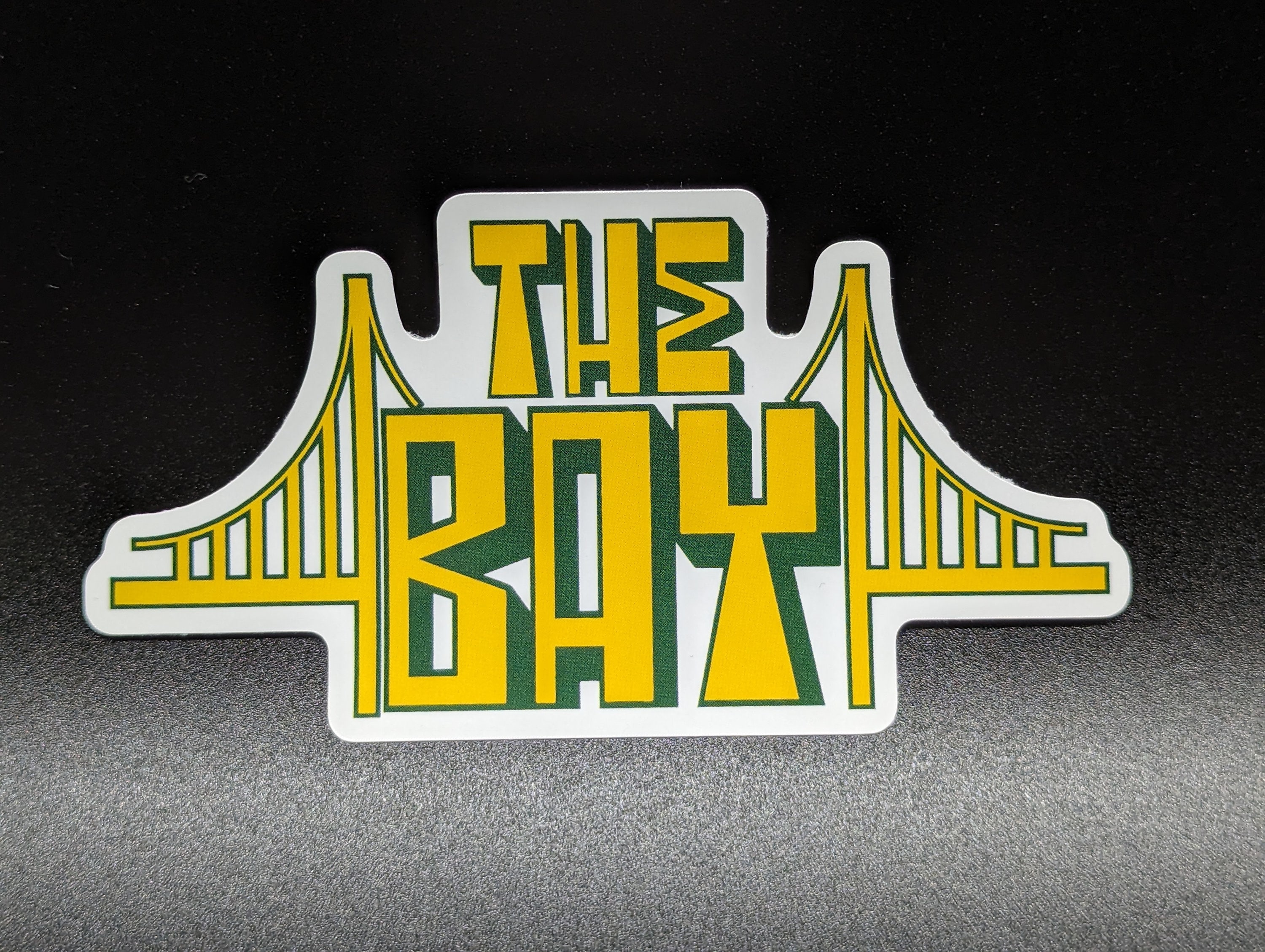 The Bay Sticker White Yellow & Green Oakland A's Hyphy - Etsy