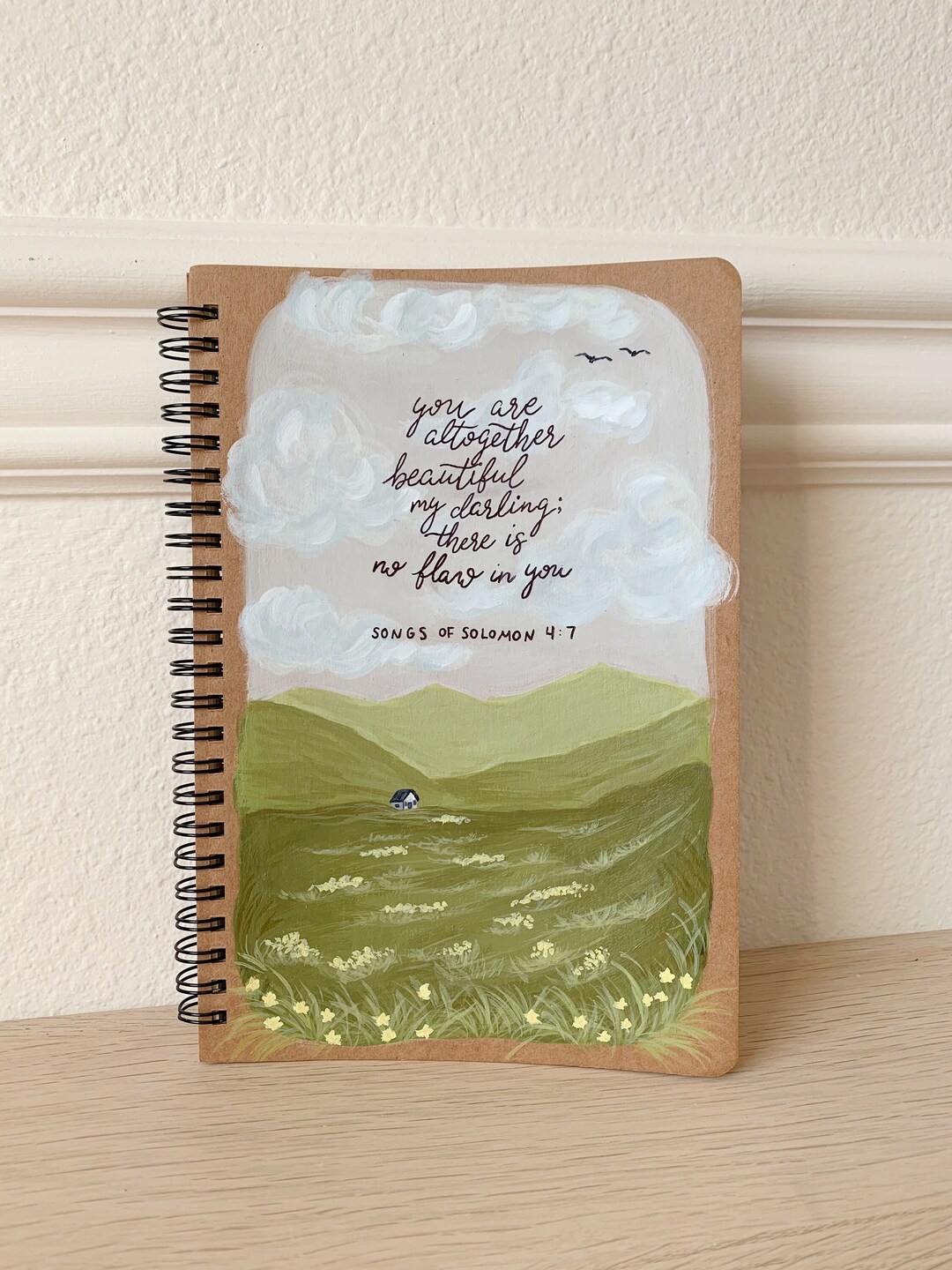 Custom Painted Journal-hand Painted Journal-custom Kraft Journal-custom ...