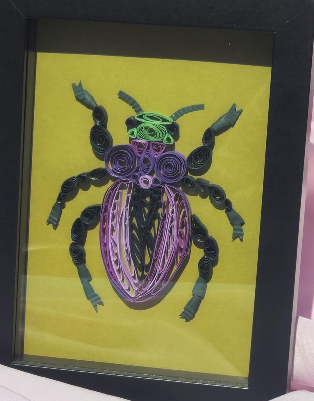 Paper Quilled Beetle, Framed - Etsy