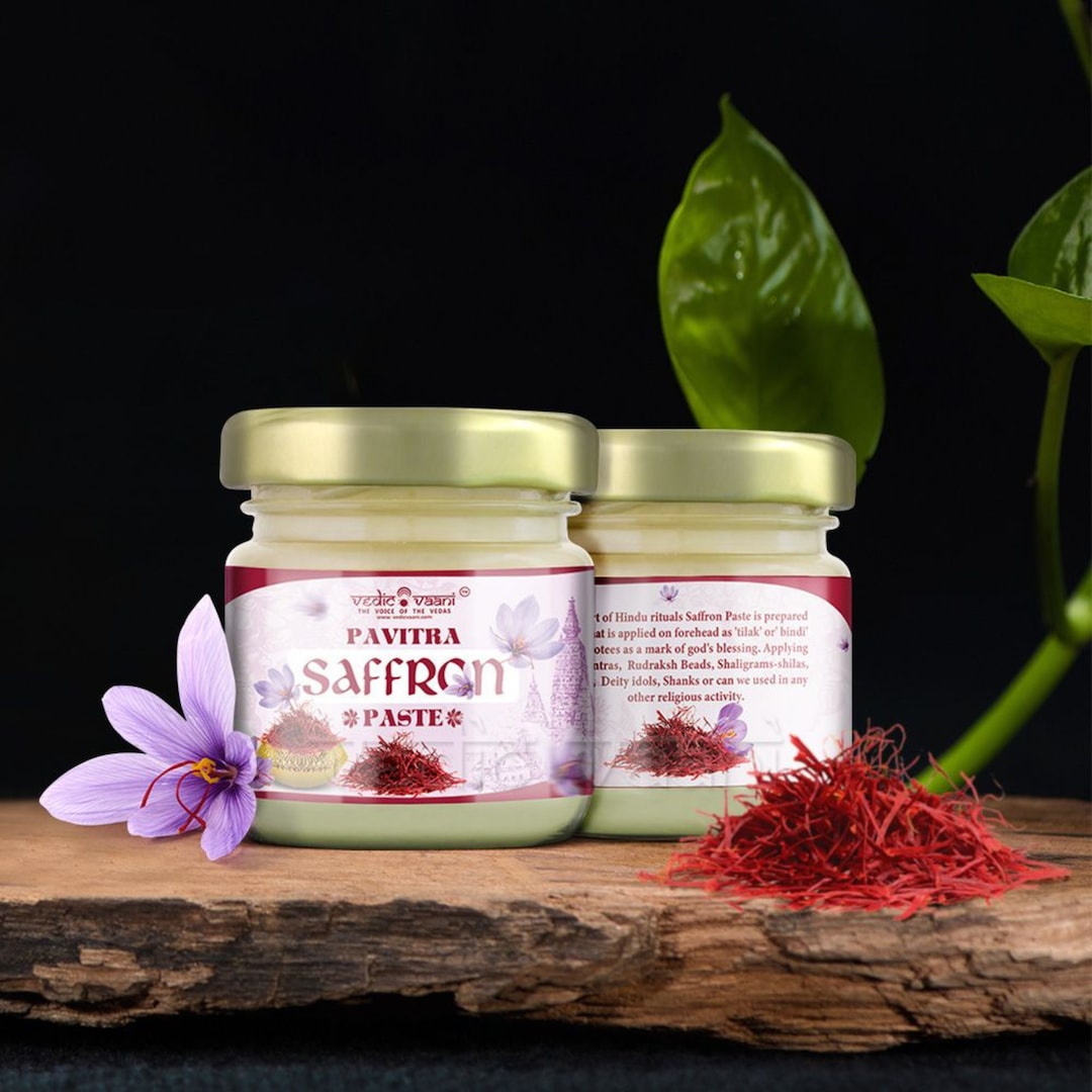 Pavitra Kesar Tika Saffron Tilak Paste for Heads and Religious - Etsy UK
