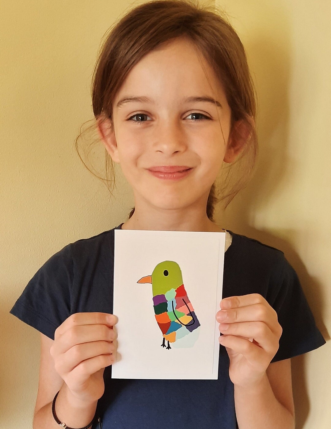 Ivana Bird Card Rainbow - Blank - Etsy