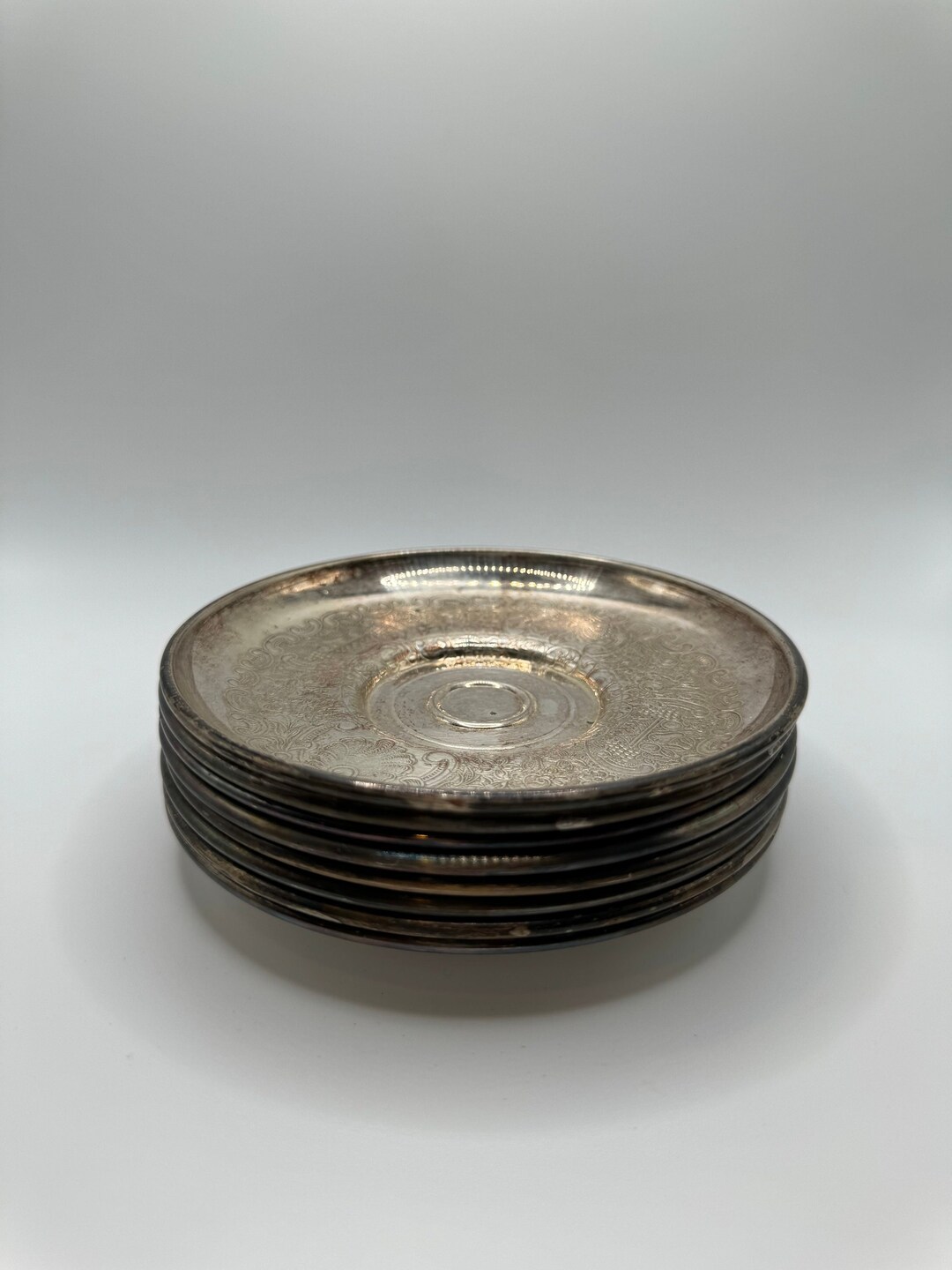 Vintage Viking Plate EP Copper Set of 8 Plates - Etsy