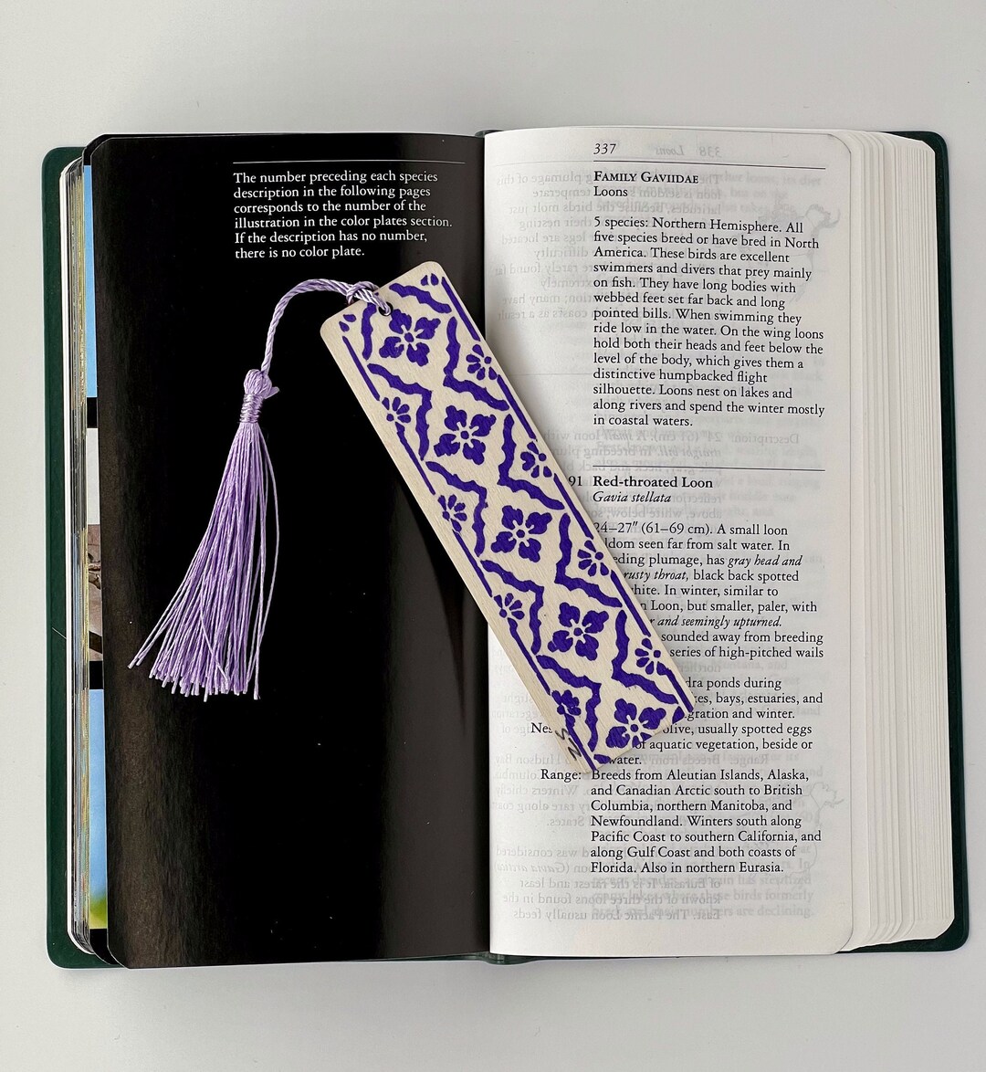 Hand Painted Wooden Bookmark - Purple Pattern | Bookish Gifts for ...