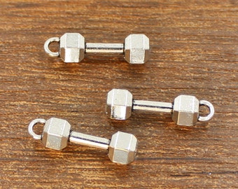 Barbell charm | Etsy