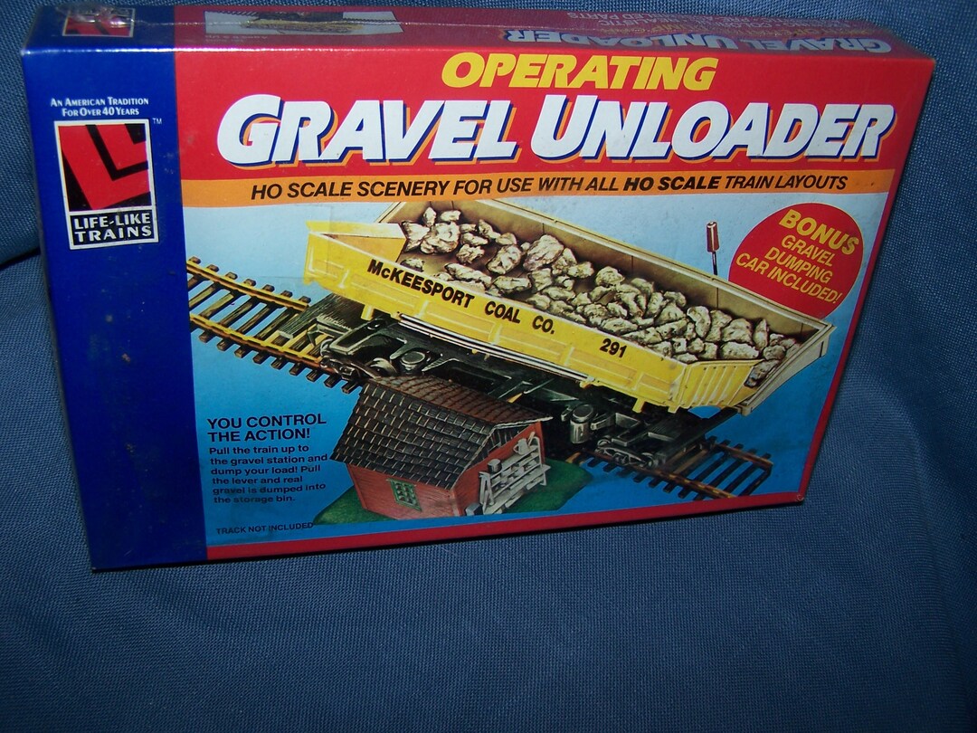 Gravel Unloader - Life-like Trains - Model #8204 - HO Scale - Brand New ...
