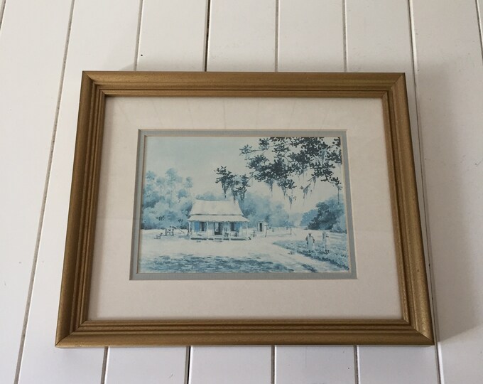 Vintage Watercolor by Nancy Ricken Rhett Old Homestead Painting, Artist ...