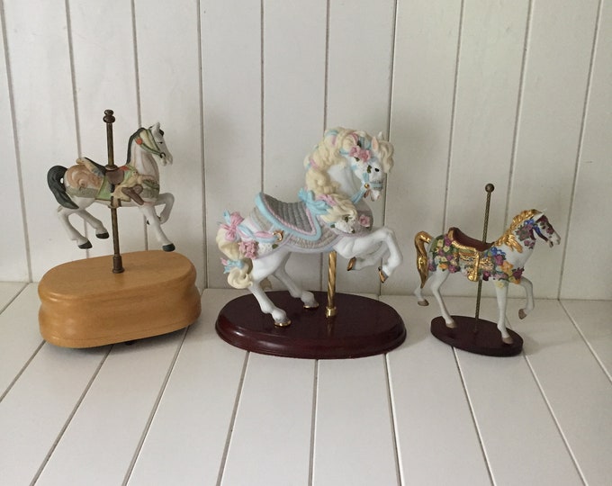 Vintage Carousel Horse, Lenox Carousel Horse, Franklin Mint Carousel ...