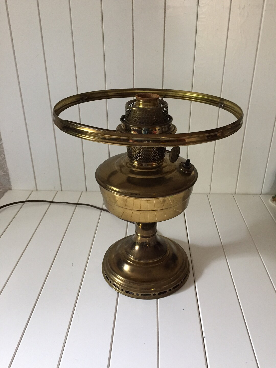 Vintage Alladin Converted Oil Lamp Base Hurricane Lamp - Etsy