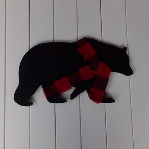 Wooden Black Bear Tree Topper Wall Hanging Woodland Wall - Etsy