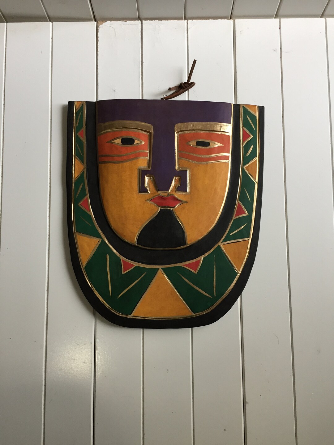 Handpainted Egyptian Wall Plaque Mask Wall Plaque Wall - Etsy