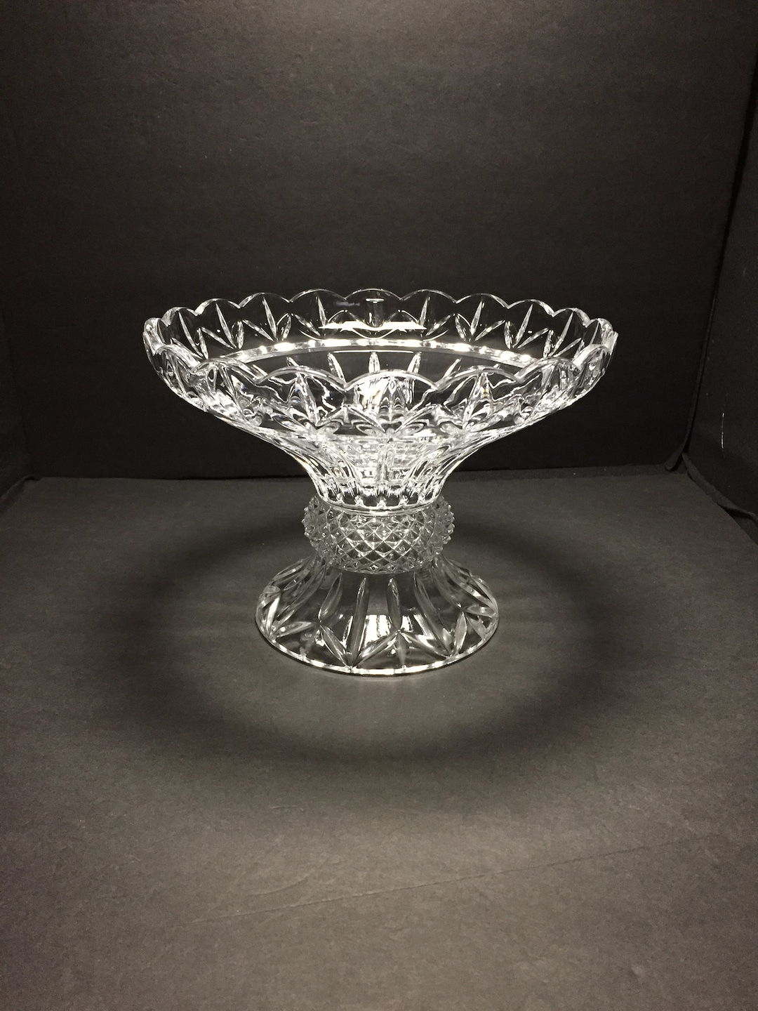 Crystal Diamond Cut Bowl, Home Decor, Table Decor, Centerpiece, Party ...
