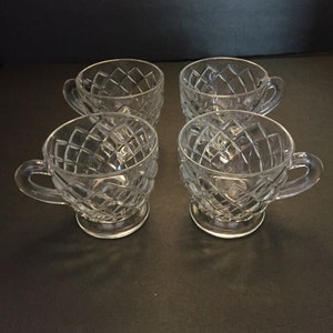 Set of 4 Vintage Diamond Quilt Pattern Punch Cups Party Cups - Etsy