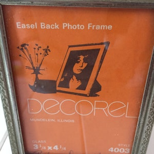Vintage Small 1970s Metal Picture Frame, 1970s Decor, Table Decor ...