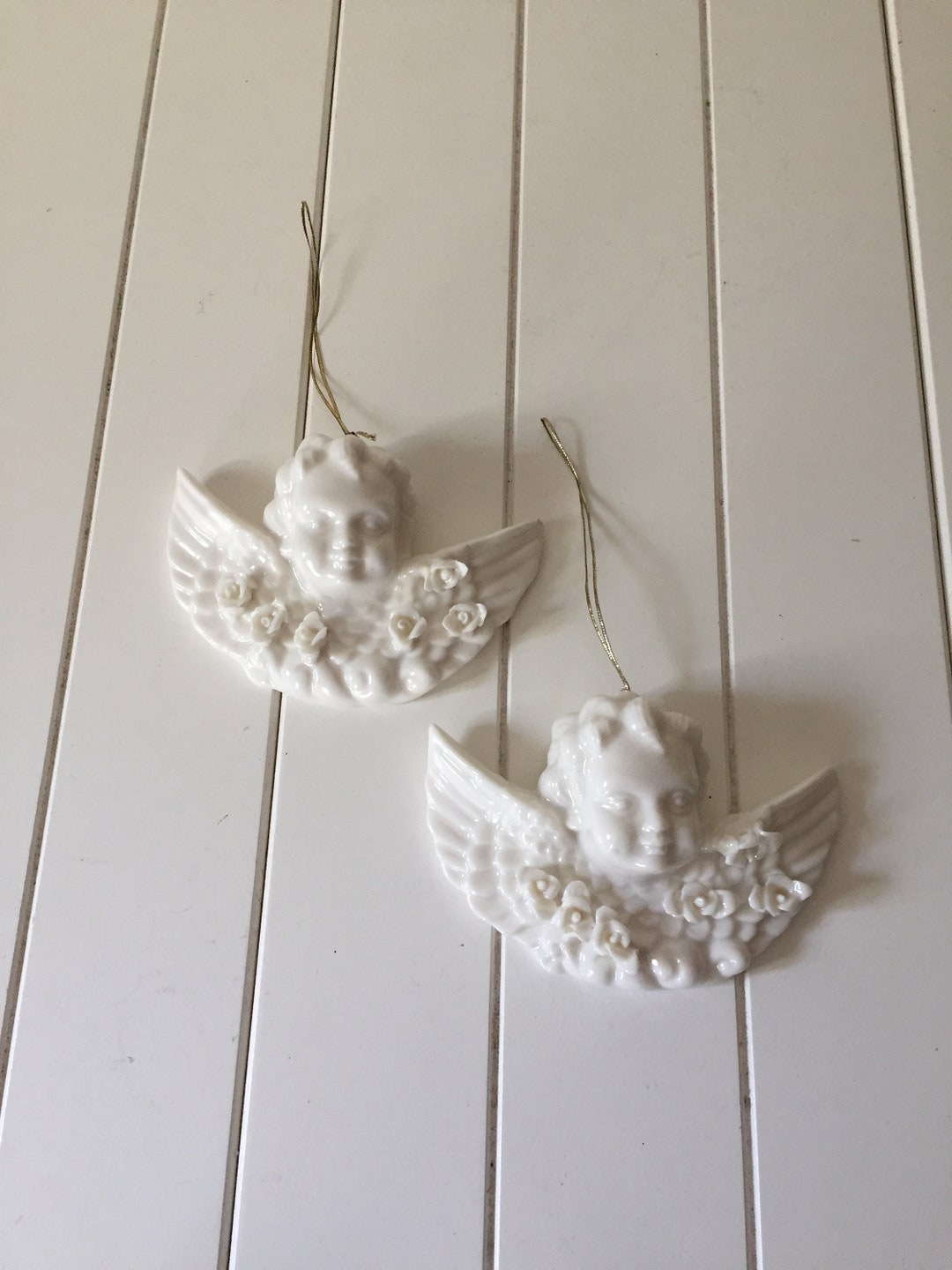 Set of 2 Ganz Cherub Ornaments, Christmas Decor, Tree Decor, Gift - Etsy