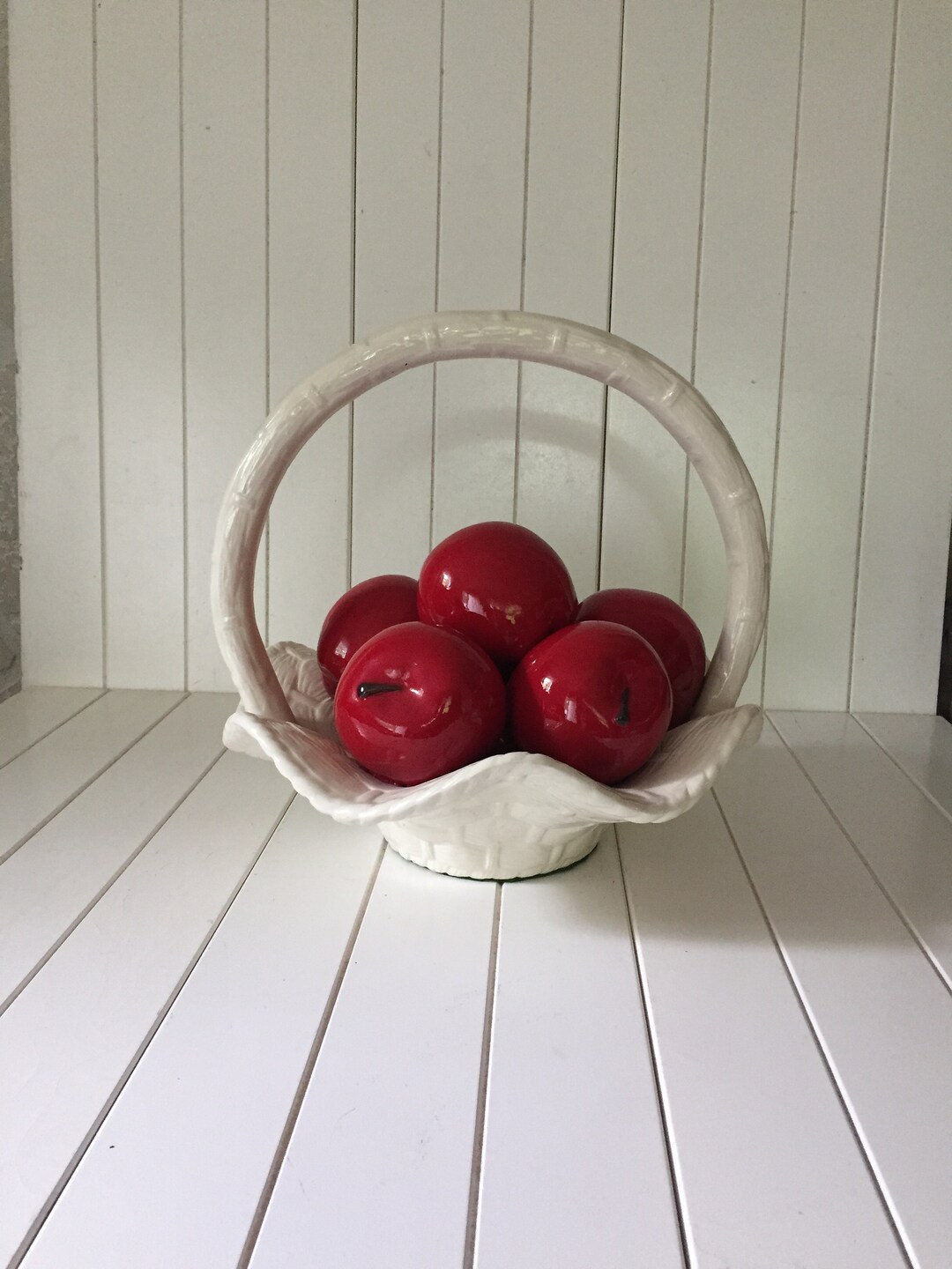 Vintage Large Apple Basket, Apple Decor, Country Decor, Farmhouse Decor ...