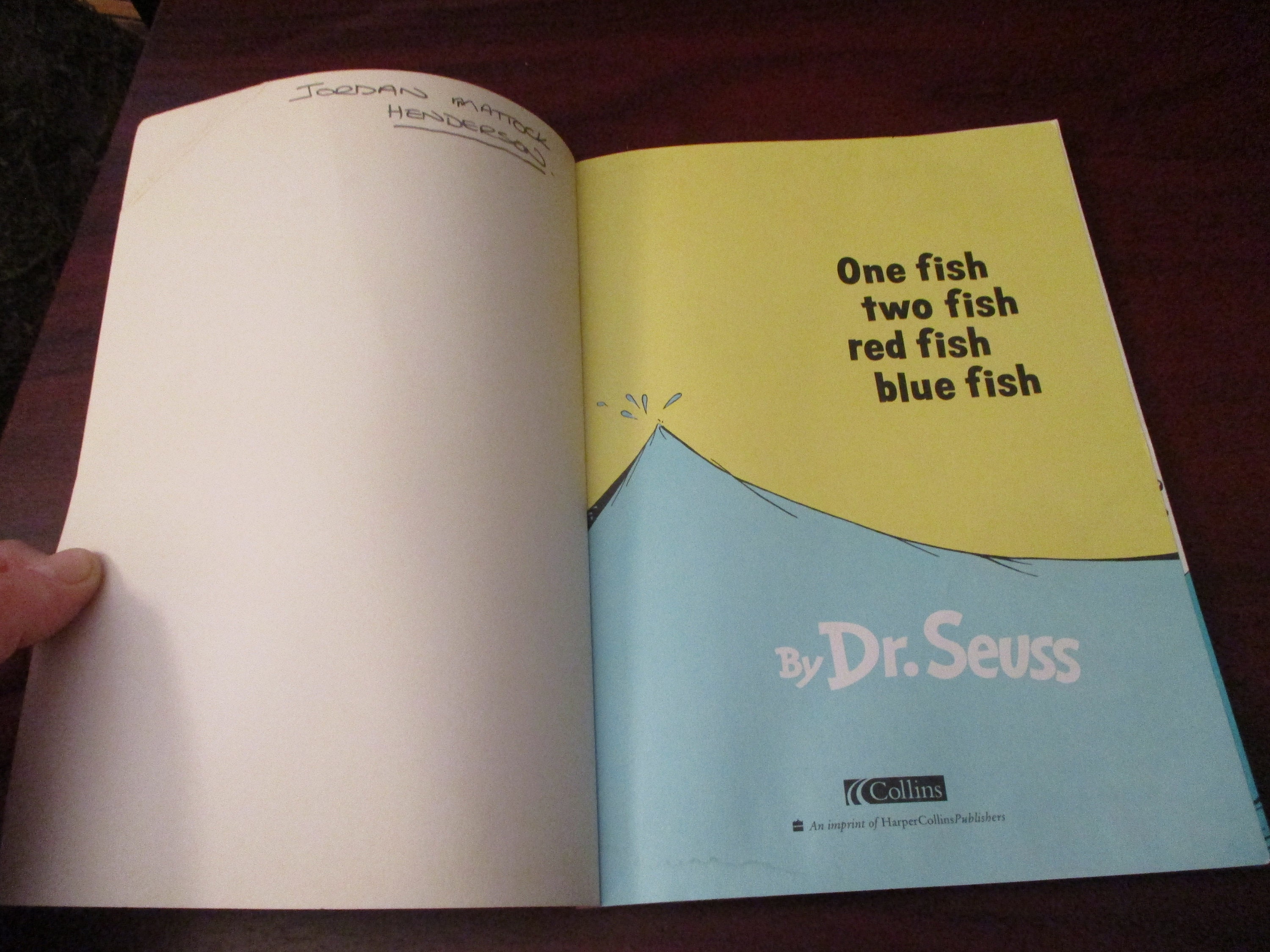 Dr Seuss One Fish Two Fish Red Fish Blue Fish Paper Back - Etsy UK