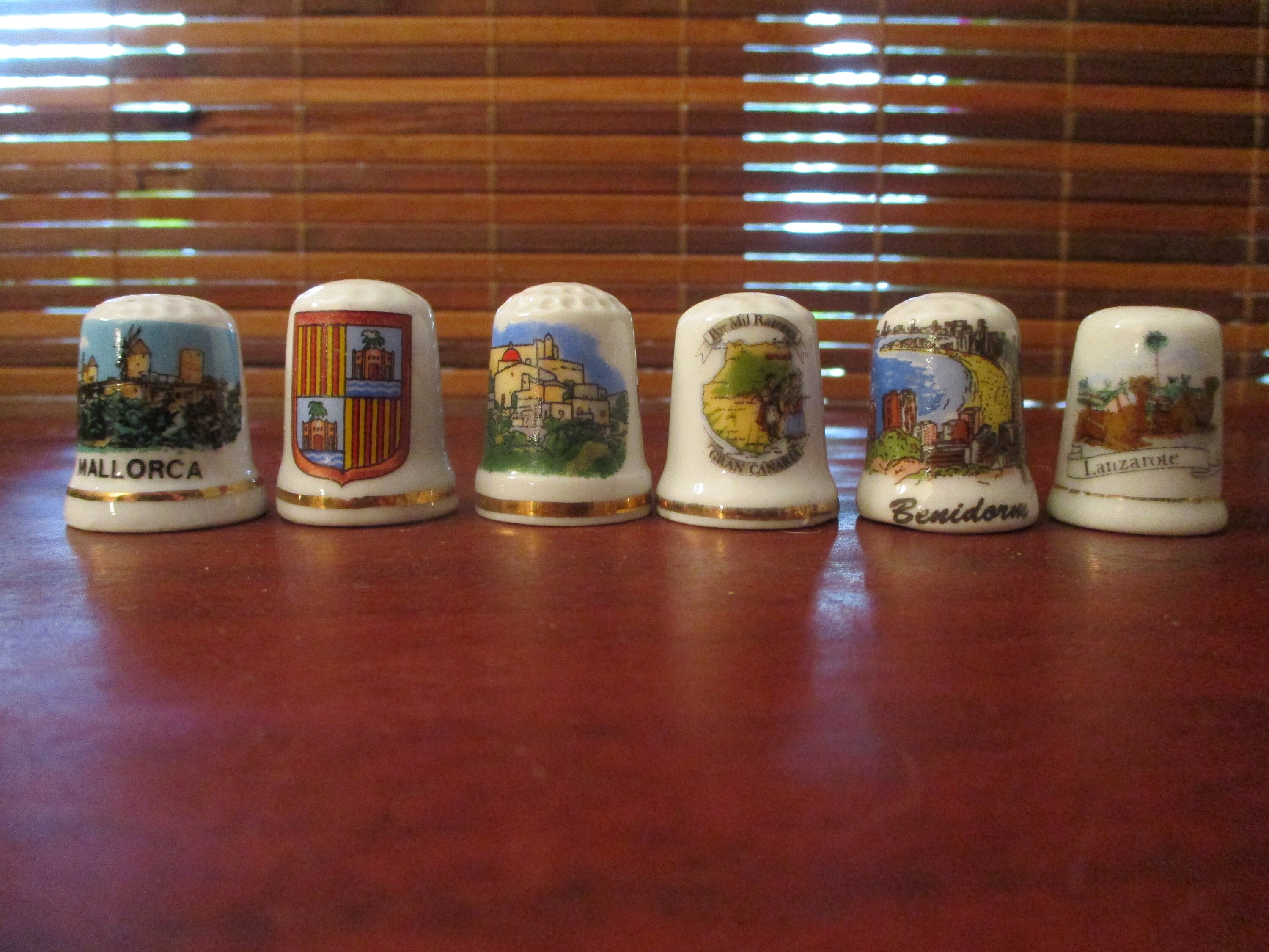 Porcelain China Collectors Decorative Thimbles Spanish | Etsy