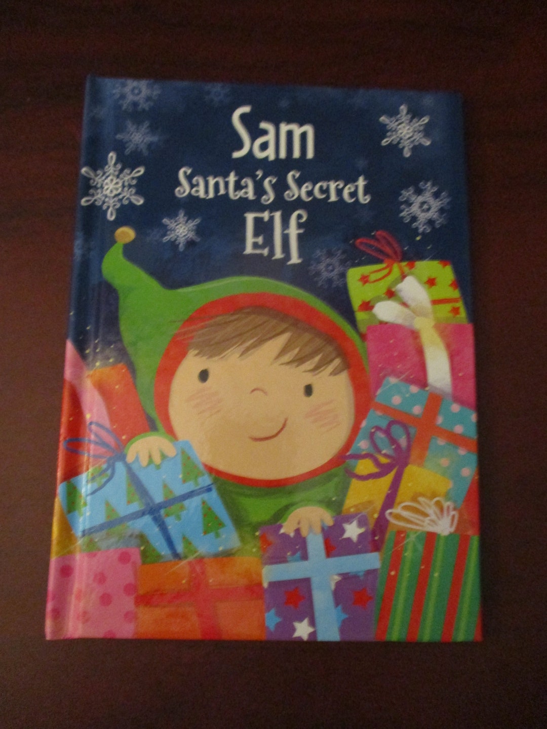 Sam Santa's Secret Elf Personalised Boys Name Christmas Book Stocking ...