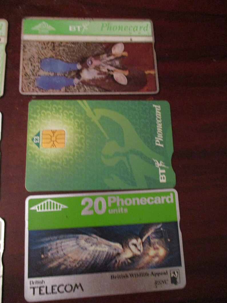 Collection of 13 BT Telephone Phone Cards 1980s - Etsy