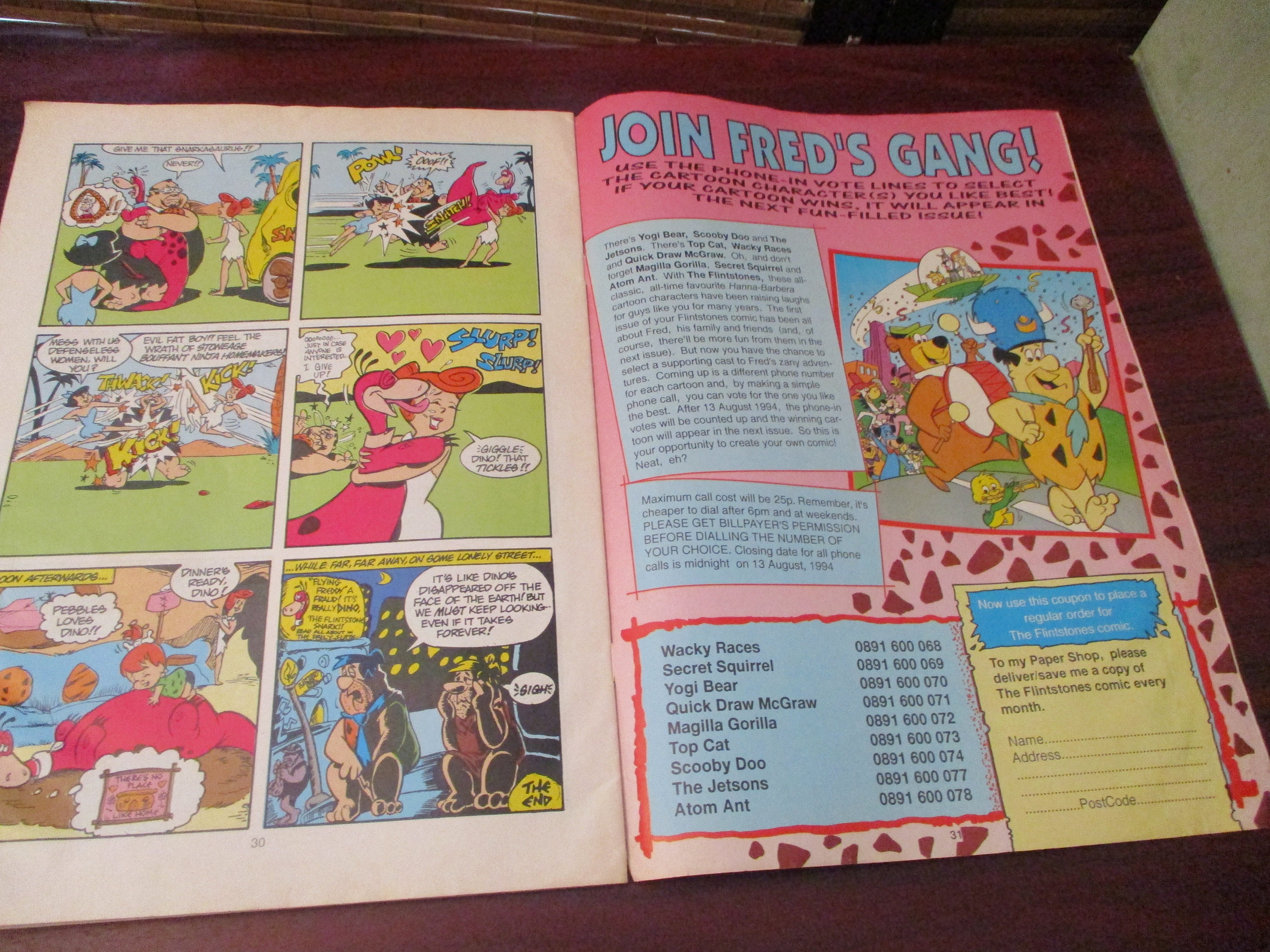 Hanna Barbera The Flintstones Comic 1994 Etsy Uk