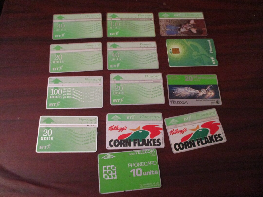 Collection of 13 BT Telephone Phone Cards 1980s - Etsy
