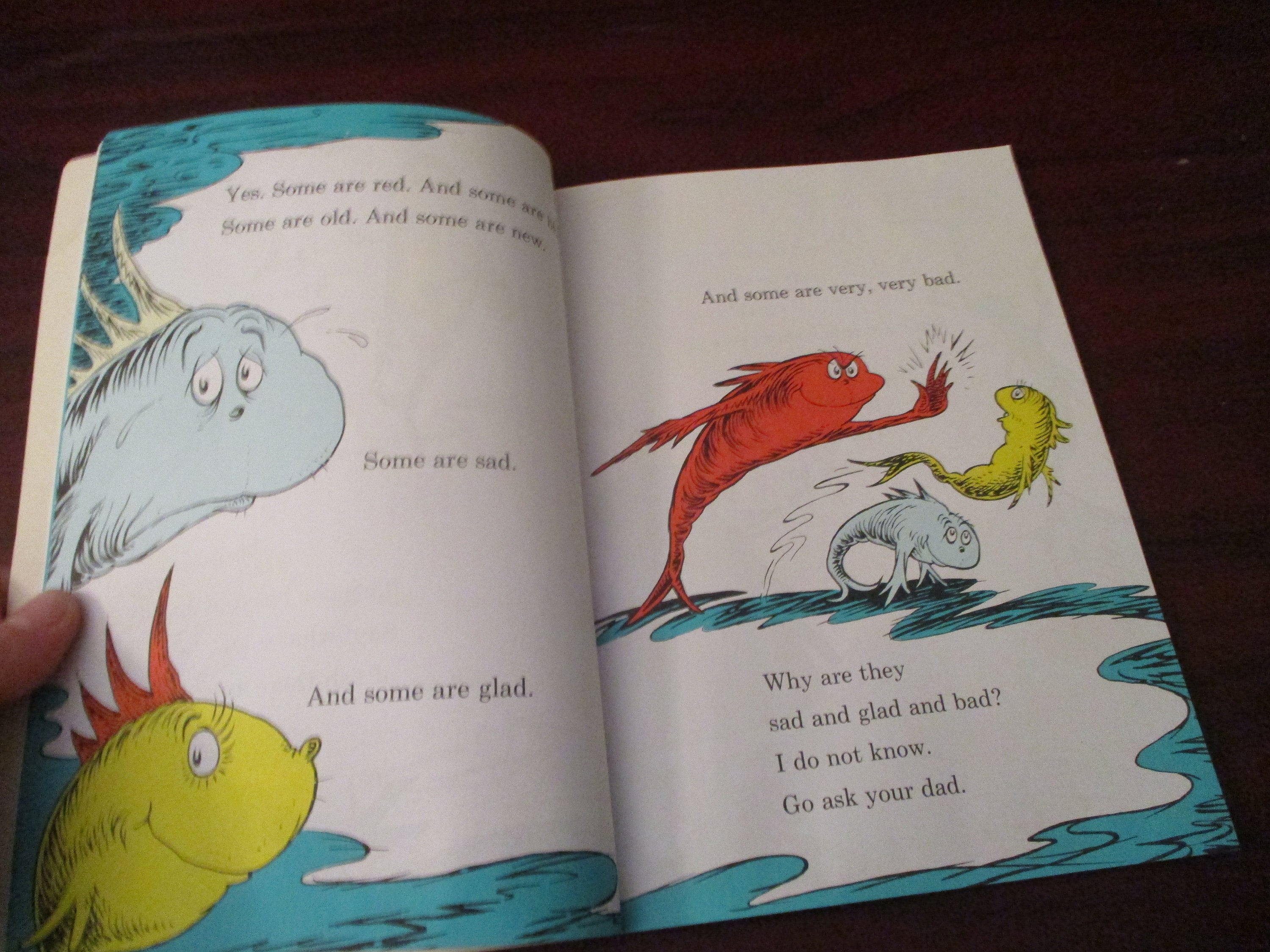 Dr Seuss One Fish Two Fish Red Fish Blue Fish Paper Back - Etsy UK