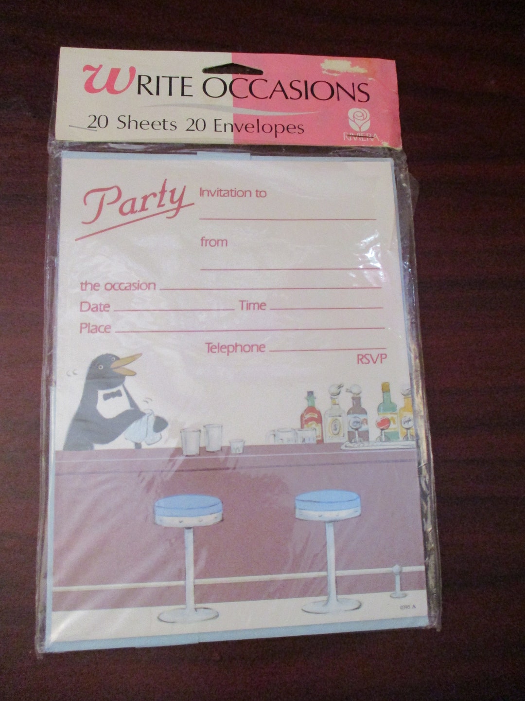 Vintage Party Invitations Pad Pad of 20 Invitations With - Etsy