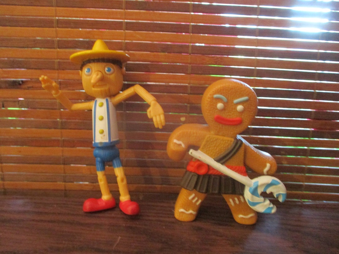 Mcdonalds Happy Meal Shrek Toys Pinocchio and Gingerbread Man - Etsy
