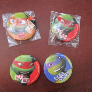 Teenage Mutant Ninja Turtles Set of Four Badges - Etsy
