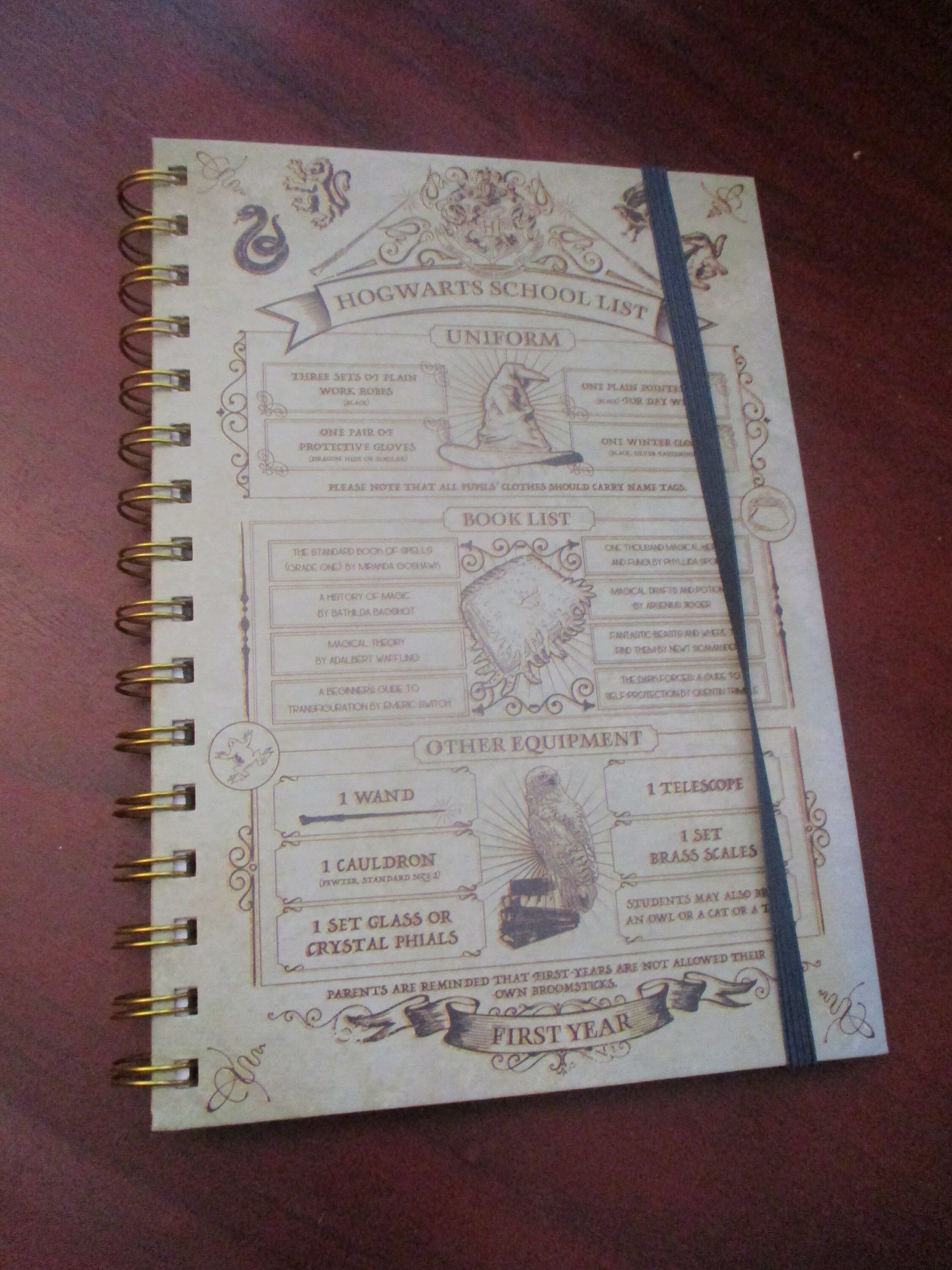 Harry Potter First Year Hogwarts School List Ring Bound - Etsy UK
