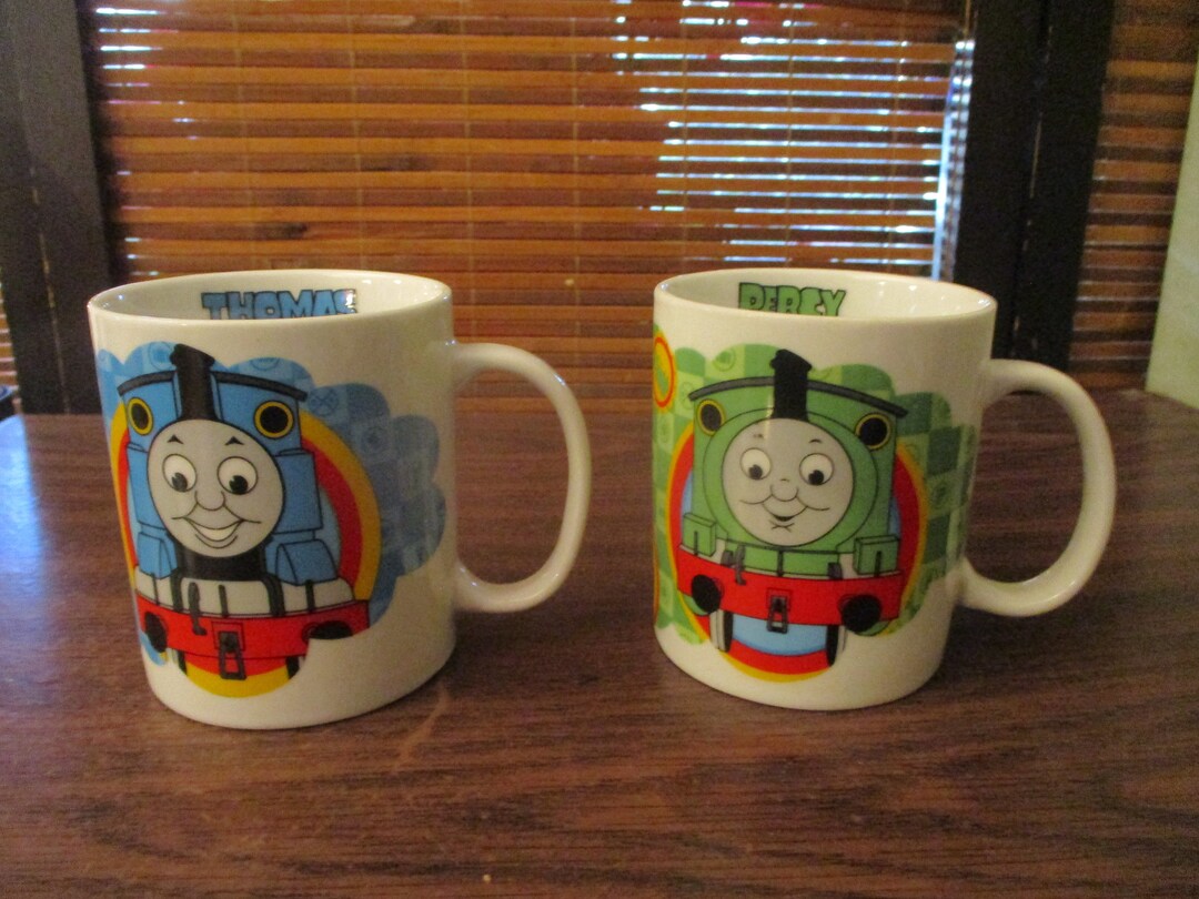 Thomas the Tank Engine Set of Two Coffee or Tea Mugs Tea Cups Percy and ...