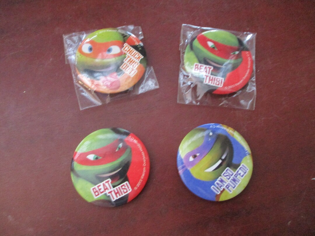 Teenage Mutant Ninja Turtles Set of Four Badges - Etsy