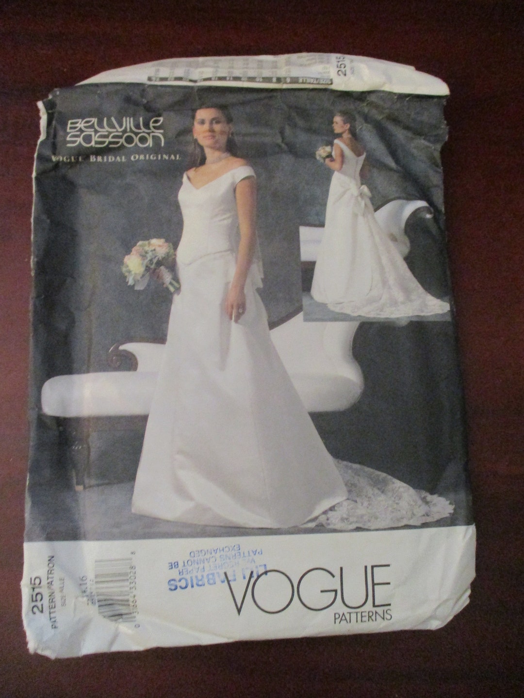 Bellville Sassoon Wedding Dress Pattern Ladies Clothes Sewing Pattern ...