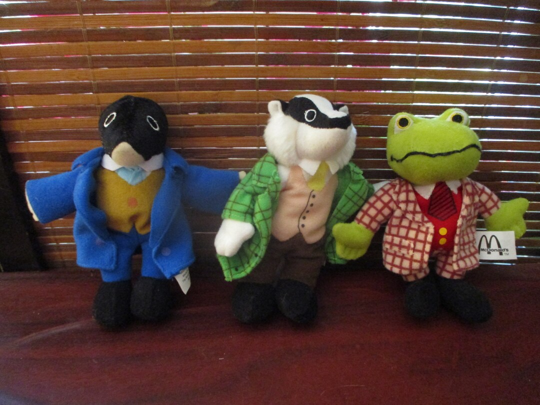Mcdonalds Soft Toys Wind in the Willows Toad, Mole and Badger - Etsy