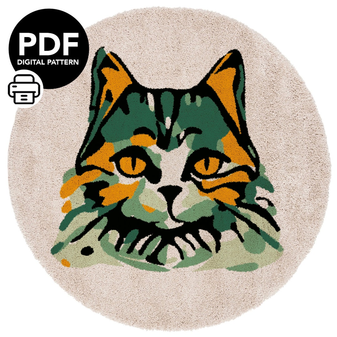Cat Rug Tufting Pattern PDF - Etsy