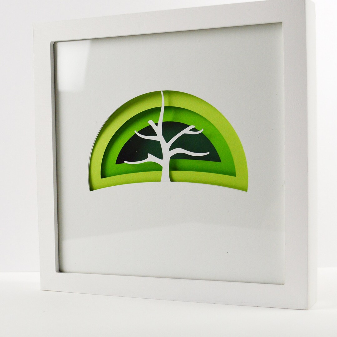 DIY Shadow Box Paper Art Tree - DXF - SVG - Pdf - Ai - Studio3 - Etsy