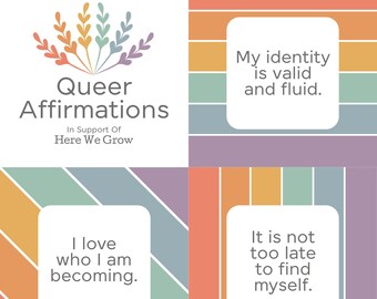 Lgbtq Affirmation Cards - Etsy