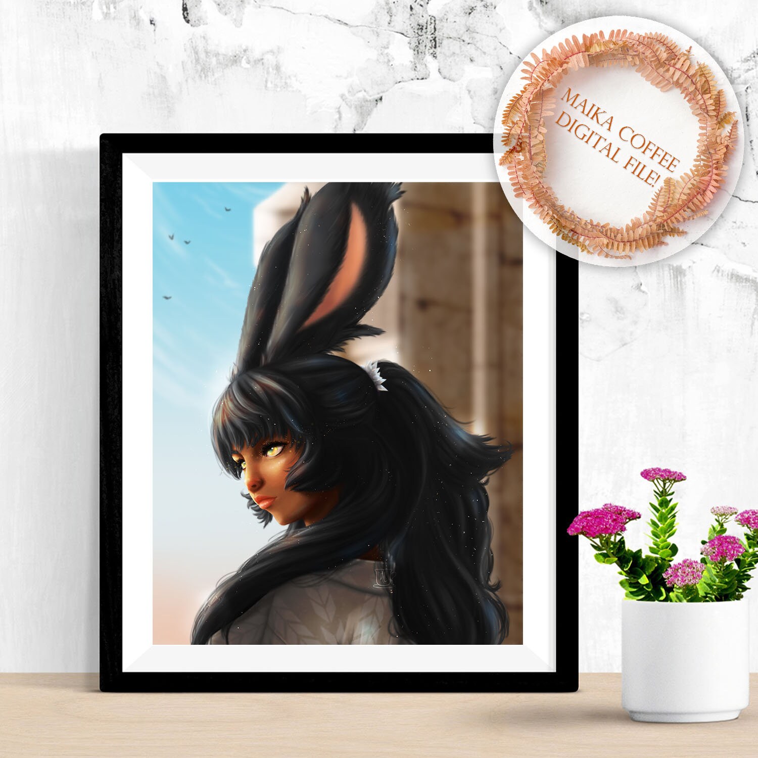 FFXIV Art Print, FFXIV Art, Game Artwork, FFXIV, Viera, Cool Wall Art ...