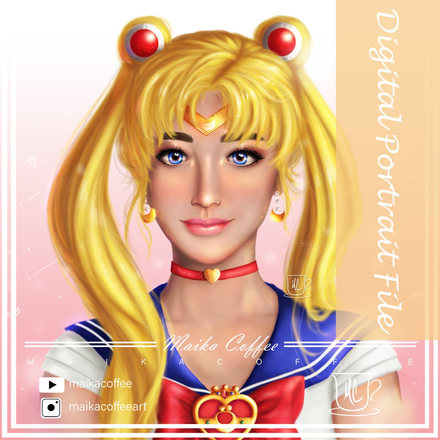 Fun Digital Portrait Fan Art Stylized Portrait Portrait - Etsy