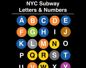 Nyc Subway Letters - Etsy